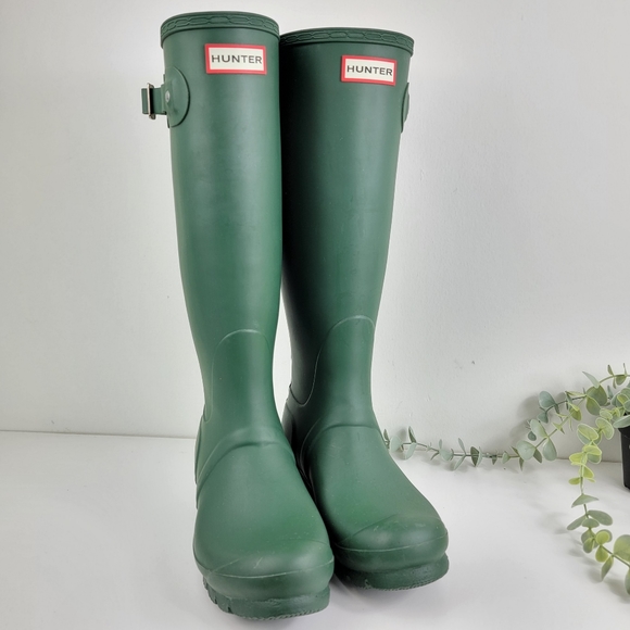 Hunter | Shoes | Hunter Womens Original Tall Wellies Hunter Green Sz 7 ...